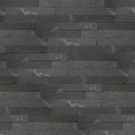 Parement mural en pierre naturelle fine épaisseur - graphite